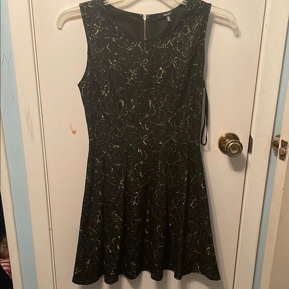 Papaya | Dresses | Papaya Black And Tan Fit And Flare Mini Dress | Poshmark